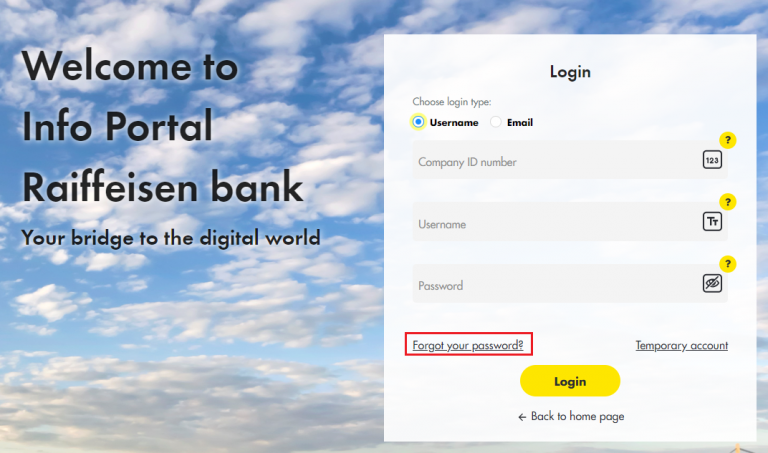 How to log into the Info Portal - Raiffeisen - Baza znanja