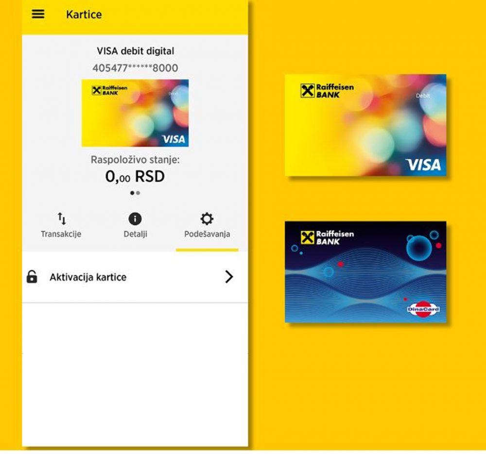 Aktivacija Digitalnih kartica - Raiffeisen - Baza znanja