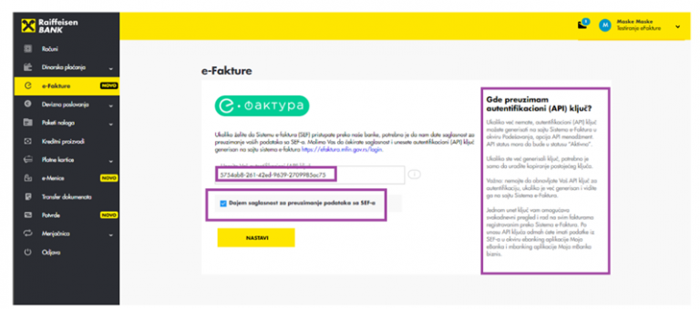 e-Fakture - Moja eBanka Biznis - Raiffeisen - Baza znanja